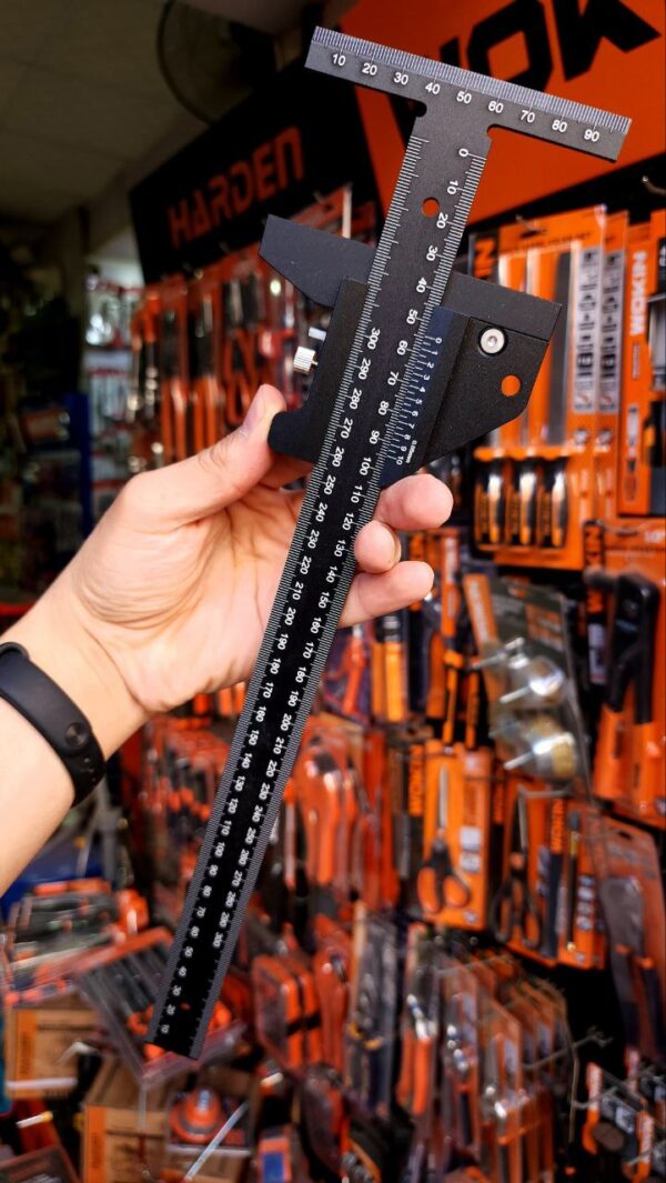 مسطرة مدرجة T معدن متعددة الوظائف 300 مم | المزاحي لتجارة العدد